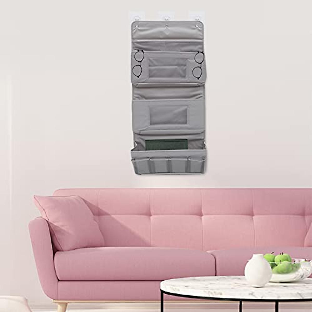 Cabilock Over The Door Storage Pockets Wall Hanging Storage Bag Organizer Premium Fabric Pouches for Living Room Bedroom Bathroom (Size L)