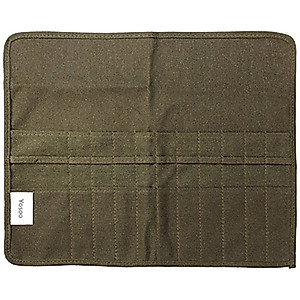 Yosoo 17''x14'' Roll up Canvas Artist Watercolor Draw Pen Oil Paint Brush Bag Case Holder,- 22 Slots, Army Green