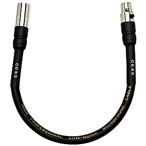 CESS-197 3 Pin Mini XLR Female to Male Cable - 6 Inch Length, Audio Adapter for Microphones, Mixers, and Sound Equipment