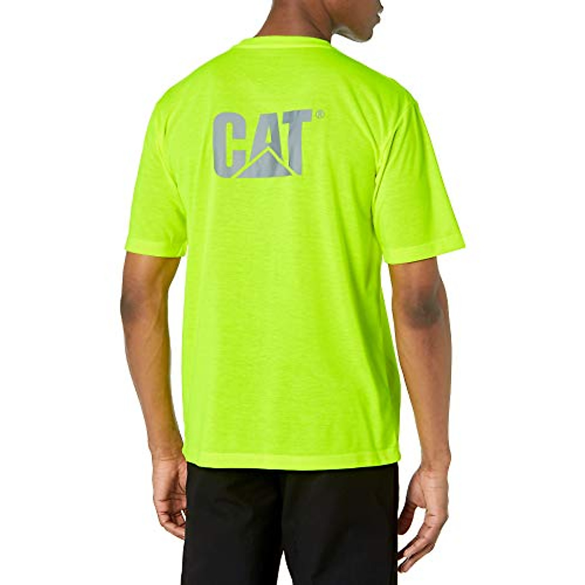 Caterpillar Men's Big and Tall Trademark Pocket T-Shirt (Regular and Big & Tall Sizes), Hi-Vis Yellow, X Large