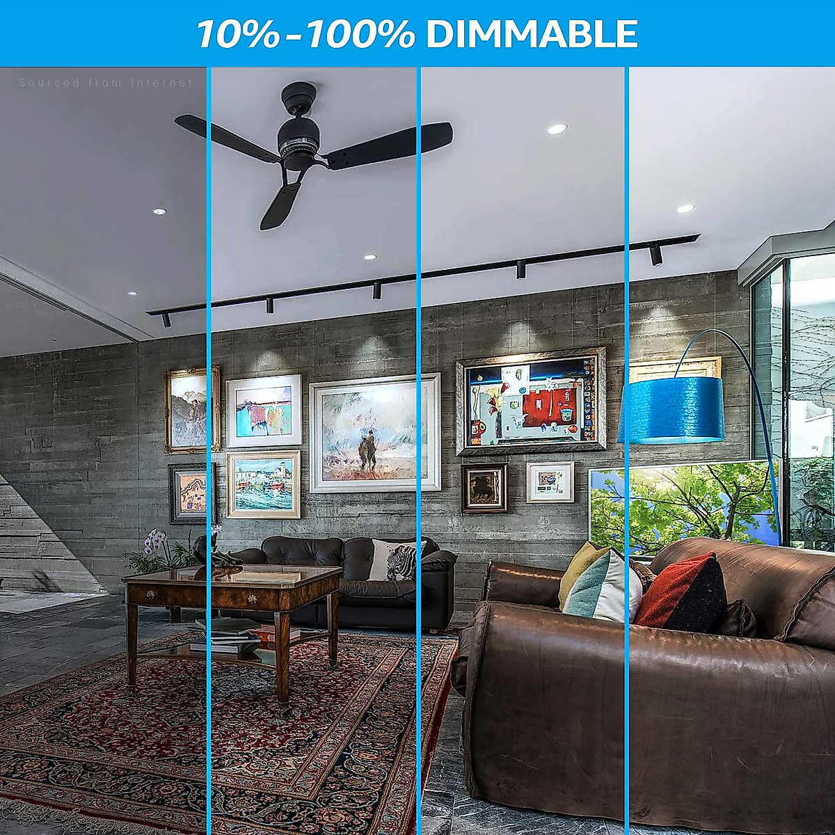 TORCHSTAR GU10 LED Bulbs Dimmable, 500LM 50W Halogen Equivalent, 5000K Daylight, 40° Beam Angle Spot Light Bulb for Recessed Lighting Track Lighting, UL & Energy Star Listed, Pack of 6