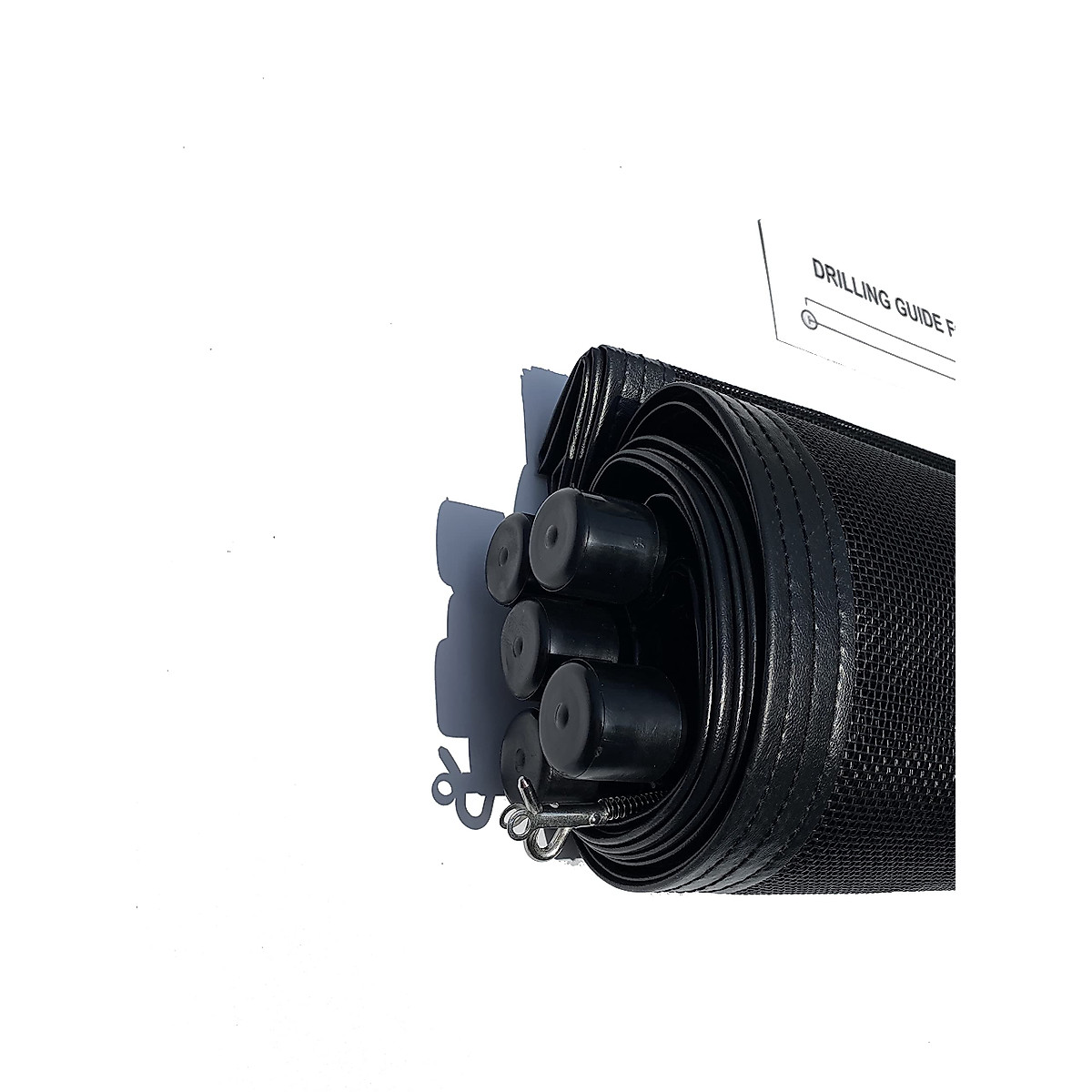 12x4 Ft Pool Barrier Fence, Removable Swimming Pool Fence for Inground Pools, DIY Pool Fencing Multi-Function Safety Fence Black Mesh Pool for Yard, Garden,Patio, Pools, with Section Kit