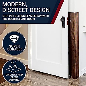 Premium Stainless Steel 304 Floor Mounted Door Stopper By NYCO Architectural Hardware- Heavy Duty Door Bumper With Rubber Ring For Door & Wall Protection- Modern Universal Door Slam Stopper-1.5”x 1.1”