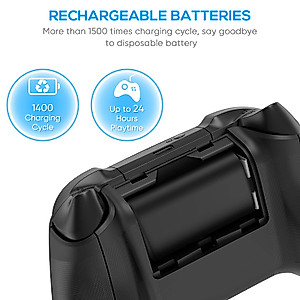 Dual Controller Charger Station for Xbox Series X/S, Charging Dock Bracket Stand for Xbox Serie S/X with 2X1400 mAh Rechargeable Battery Packs and USB C Port Charging Cable for Xbox Series X/S