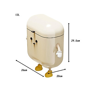 Bothyi Kitchen Hanging Trash Can Wall Mounted Garbage Can Waste Container Bucket Waste Bin Trash Can with Lid for Toilet Bedroom Car, L