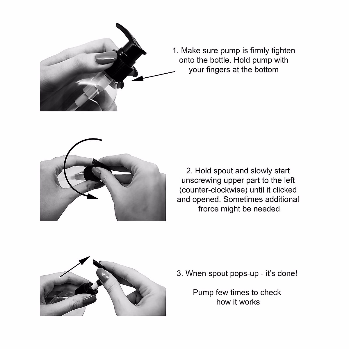 BRIGHTFROM Lotion Pump Bottles, Empty 8 OZ, BPA-Free Refillable Plastic Containers, Amber with Black Dispenser for - Soap, Shampoo, Lotions, Liquid Body Soap, Creams and Massage Oil (3 PACK)