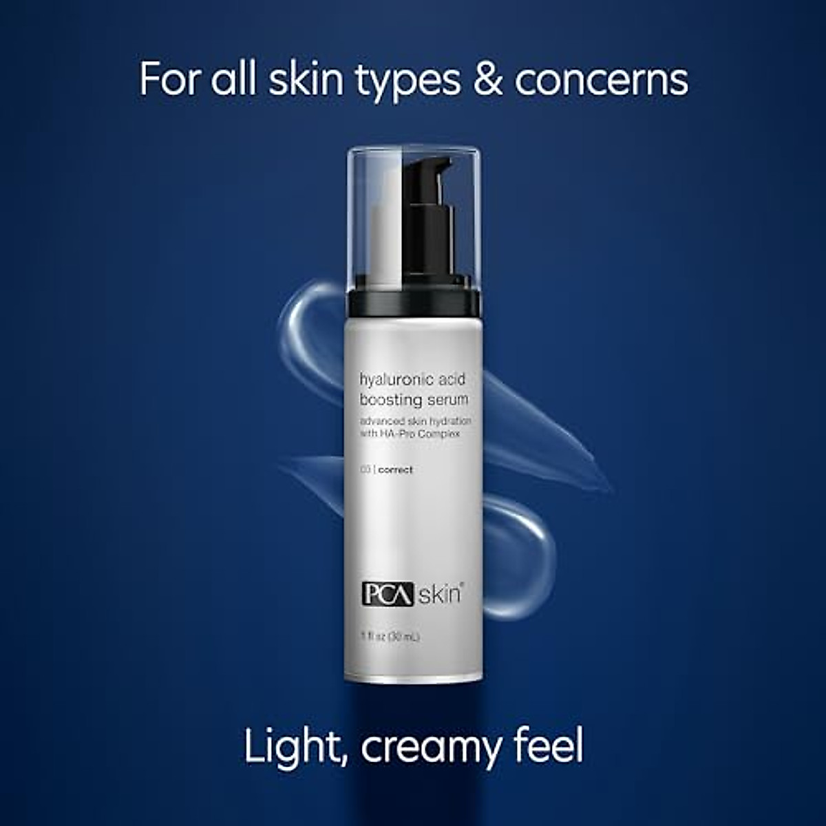 PCA SKIN Hyaluronic Acid Serum for Face, Boosts Hydration, Reduces Fine Lines & Wrinkles, Hyaluronic Acid Serum, 1 oz Pump