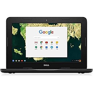 Dell Chromebook 11 3180 11.6-Inch 4GB | 16GB SSD Traditional Laptop (Black) (Renewed)