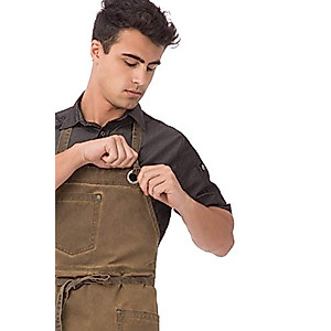 Chef Works Unisex Dorset Bib Apron, Golden Brown, One Size