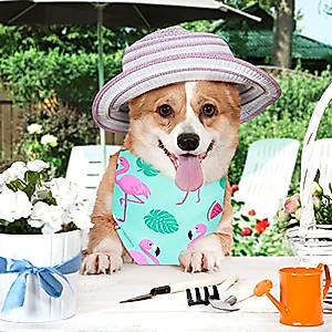 20 Pieces Plain Dog Bandanas Bulk Washable Puppy Bandana Blank Sublimation Dog Bandanas Triangle Dog Bibs Heat Transfer Adjustable Dog Bandana for Small Medium Large Pets (25 x 17 x 17 Inches)