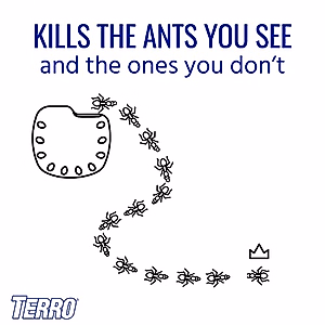 TERRO T334B Indoor Multi-Surface Liquid Ant Bait and Ant Killer - 4 Discreet Ant Bait Stations - Kills Common Household Ants
