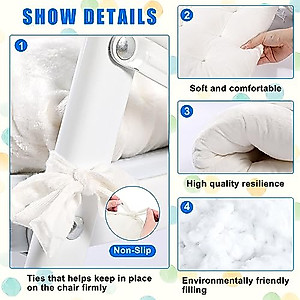 Timgle 16 Pack Seat Cushion Chair Cushions Pads Patio Cushions for Outdoor Furniture Chair Pads with Ties Non Slip Chair Mat for Kitchen Office Dining Sofa Indoor Outdoor Use, 16 x 16 Inch (Beige)