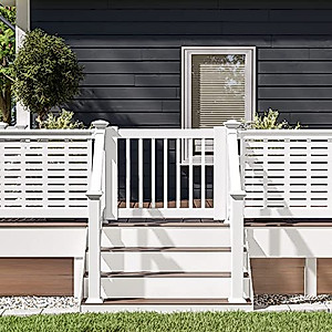 barrette outdoor living 73030535 T-Top Gate Vinyl Rail, White