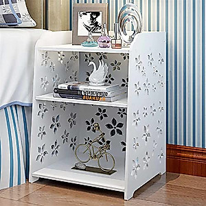 HIGOH Bedside Table Home Bedroom Bedside Cabinet lockers Shelf Drawer Wood Plastic Bedside Cabinet
