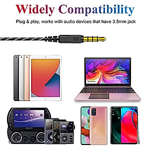 3.5mm Sports Headphones Wired Earbuds for Google Pixel 5a 4a 3a Noise Canceling Stereo Bass Gaming Headset in-Ear Earphones with Mic for Samsung Galaxy A52 A03s A33 A13 iPhone 6S 6 5S SE MP3 MP4 PS5