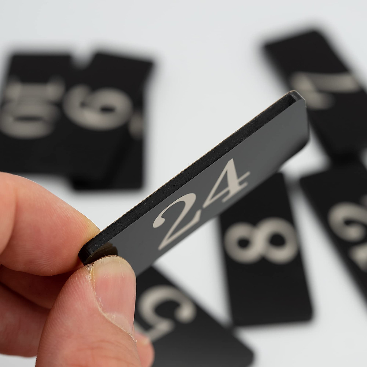 StayMax Plastic Rectangle Locker Numbered Sticker Room Number Table Number (1-100, Black)