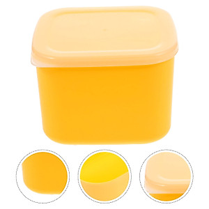 Healvian Plastic Cheese Storage Containers with Airtight Lid Cheese Slice Storage Sealed Food Storage Container Fruit Vegetable Organizer Produce Saver for Fridge 12X11X9CM