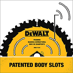 DEWALT Circular Saw Blade, 6 1/2 Inch, 24 Tooth, Framing (DWA161224)