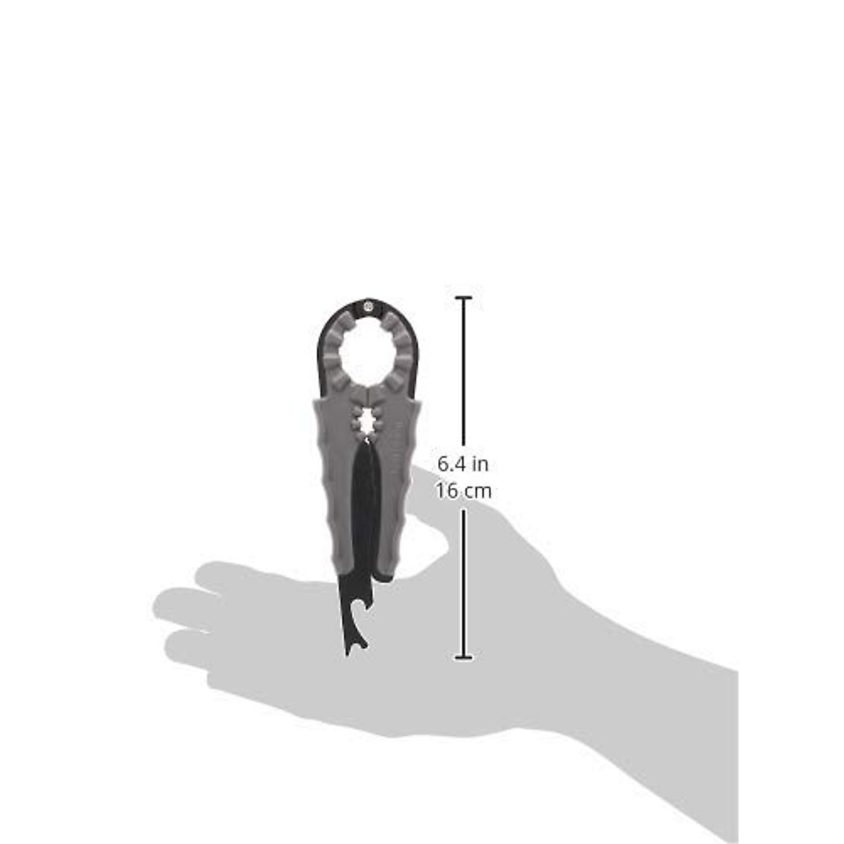 Multi Bottle Opener (1 Pack) - Beer Bottle Opener, Beer Opener, Soda Can Opener Manual, Jar Opener, Nail Polish Opener - Multiopener For Bottles, Jars, Cans, Great Arthritis Help For Weak Hands