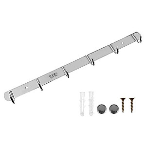 TEHAUX 3pcs Metal Robes, Decorative Hook Organizer with Hook, Hanger Home Holder Duty Key Towels Rail Wall Hooks Stainless Coffee Practical Bathroom Hats, Mounted Clothes Steel