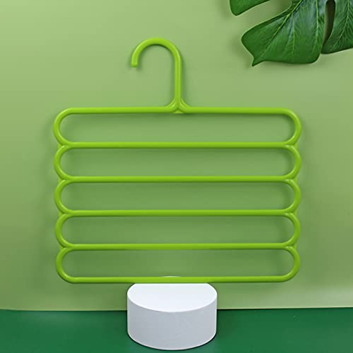 Pant Rack Hanger 5Pcs/Set Useful Space-Saving 5 Layers Closet Storage Organizer Green
