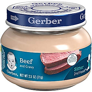 Gerber 2nd Foods 12 Total 2.5 Ounce Jars of Each Flavor (3 Turkey & Turkey Gravy, 3 Ham and Ham Gravy, 3 Chicken & Chicken Gravy, 3 Beef and Gravy)