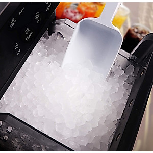 Watoor Countertop Chewable Nugget Ice Maker Auto Self-Cleaning with a Ice Scoop 44lbs Per Day