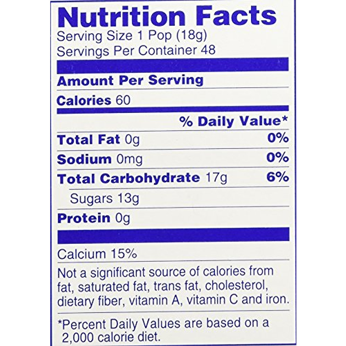 Charms Blue Razzberry Blow Pops Lollipops Quantity: 48