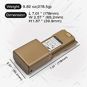 ROWSHEP (2-Pack) 3.7V 12Ah BL-152 Li-ion Extend Battery Large Capacity Replacement for Baofeng AR-152 Tactical Walkie Talkie with USB Charger Cable (Yellow)