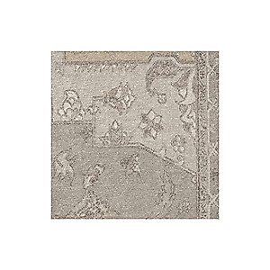 RUGGABLE Maral Heriz Washable Rug - Perfect Vintage Area Rug for Living Room Bedroom Kitchen - Pet & Child Friendly - Stain & Water Resistant - Creme 3'x5' (Standard Pad)