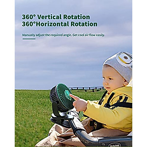 Dorobeen Clip Fan, 6 Inch Mini Quiet Desk Fan, 5000mAh USB Rechargeable Battery Operated Clip on Fan, USB Desk Fan, Portable Personal Small Fan For Desk,Office,Golf Cart