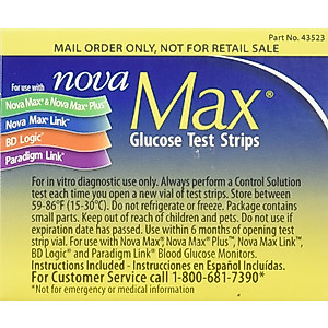 Nova Max Glucose Test Strips - 50 ct.