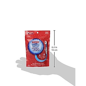 Colgate Max Fresh Wisp Disposable Mini Toothbrush, Peppermint - 24 Count