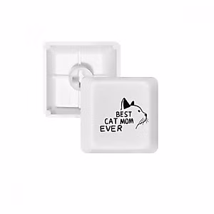 Best Cat Mom Ever Quote DIY Design Keycap Mechanical Keyboard PBT Gaming Upgrade Kit
