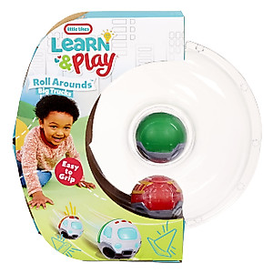 Little Tikes Learn & Play Roll Arounds Big Truck 2-Pack, Toy Vehicle and Ball Play in One, Easy Grip & Roll Cars- Birthday Gifts for Kids, Toddler Toys for Boys and Girls Ages 18 Months 1 2 3+ Years