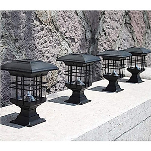 BOOHR Solar Post Lights, Waterproof Fence Pillar Lights, Outdoor Decoration Patio Lights for Home and Garden