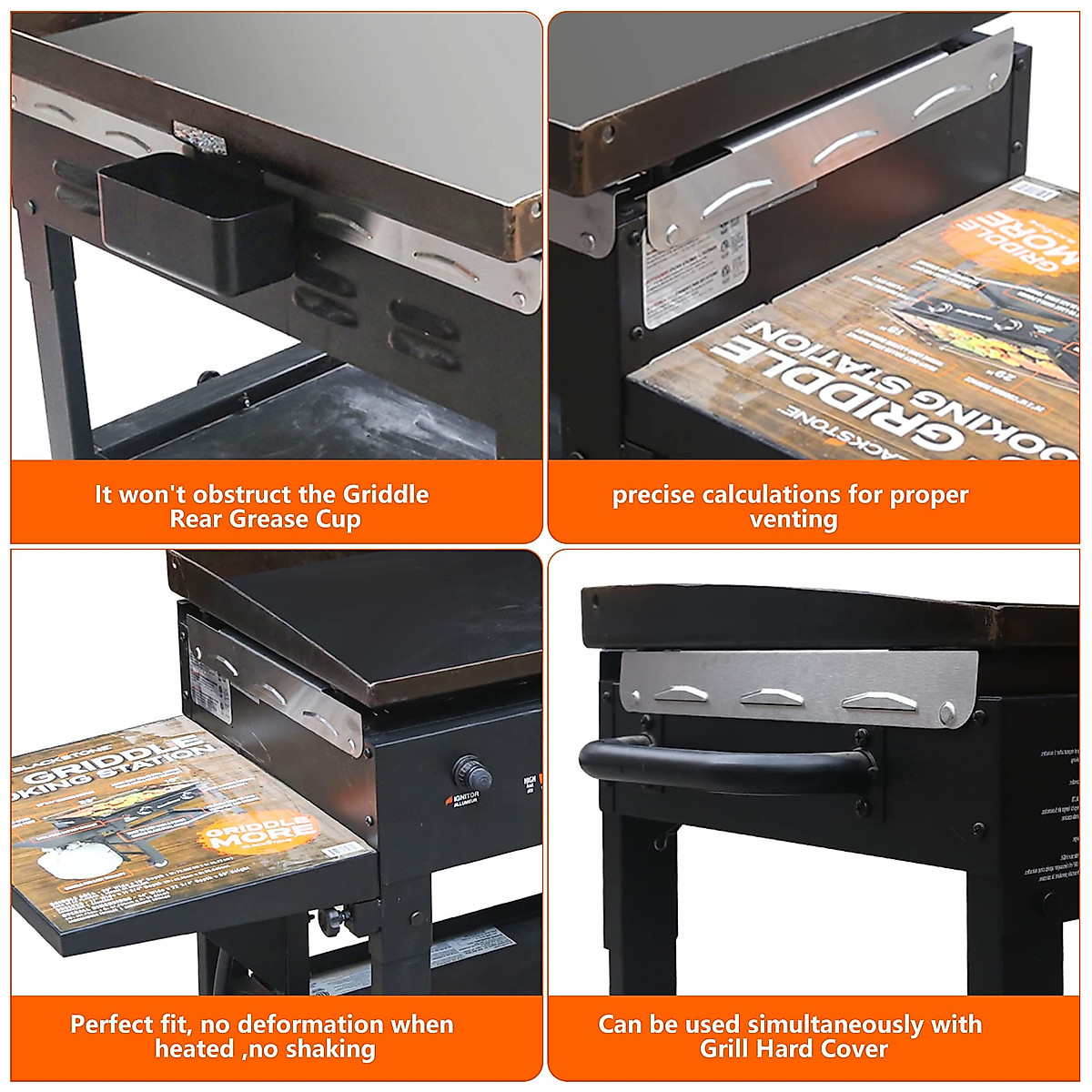 Wind Guards for Blackstone 28 Inch Griddle, Magnetic Blackstone Griddle Grill Accessories Fit with Side Shelf, Hood and Rear Grease Cup, Heat Shield for Side Table,Hold Heat, Save Gas and No Dropping