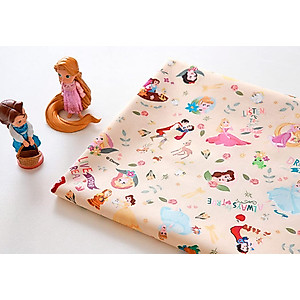 Disney Cotton Fabric by The Yard Princess Character Fabric 110cm Wide Princess Friends