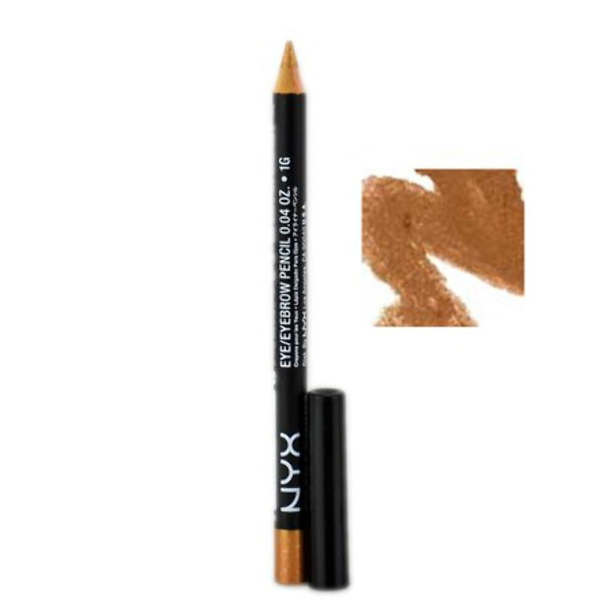 NYX Nyx slim eye liner pencil for eyes or eyebrow 933 gold shimmer