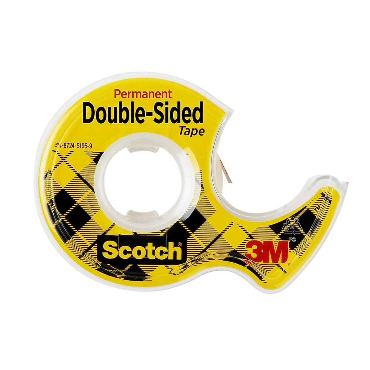 Scotch Double Sided Tape, Permanent, 1/2 in x 400 in, 2 Dispensers/Pack (137DM-2)