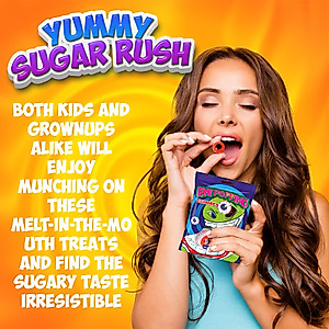 Fusion Select Eye Popping Gummies - Sweet Eyeball Candy for Halloween, Birthday, Trick Or Treat, Party Individually Wrapped Jelly Filled for Kids, Novelty Gag Gift (1)