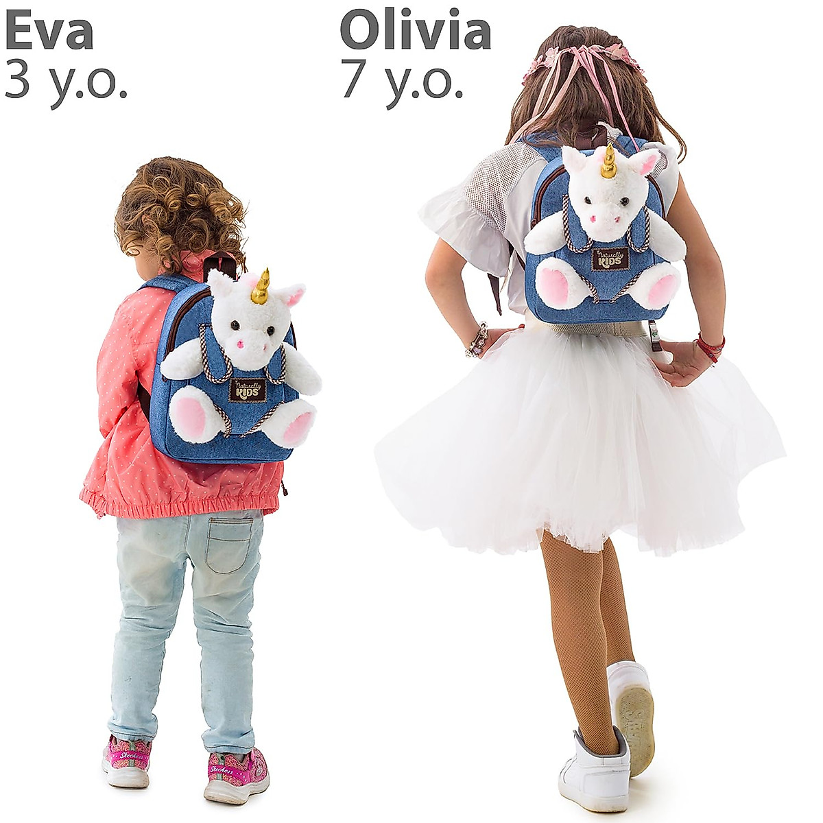 Naturally KIDS Unicorn Backpack, Unicorn Toys for Girls Age 4-6, Toys for 3 Year Old Girl Gifts Birthday