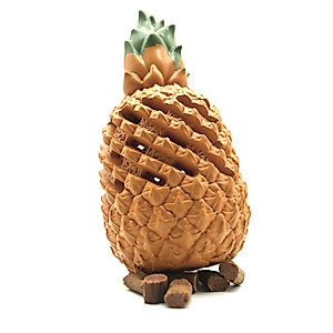 Herm Sprenger – Pineapple Dog Chew Toy for Aggressive Chewer – Natural Rubber Dog Treat Dispenser – Large Tough Dog Dental Teeth Cleaning Chew Toys for Large and Medium Breed