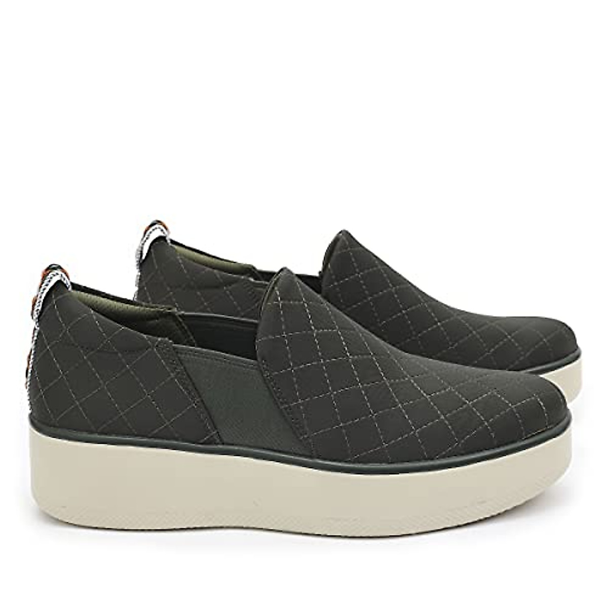 TRAQ by Alegria Womens Mindy Olive Smart Walking Shoe 8-8.5 M US