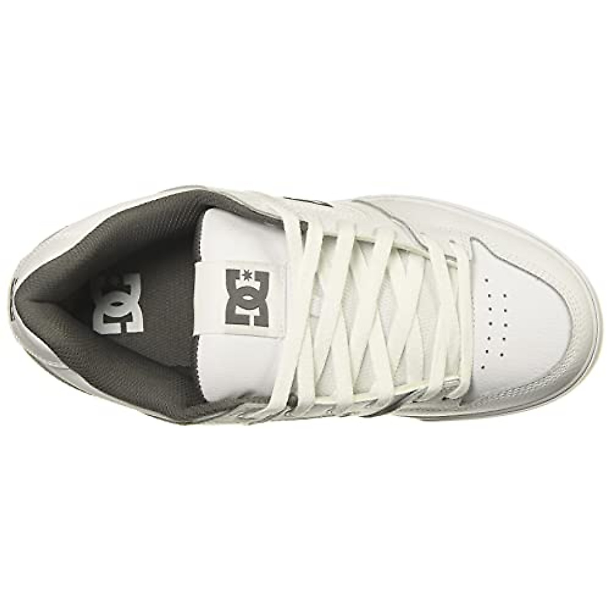 DC Men's Pure Casual Low Top Skate Shoe, White/Battleship/White, 8.5 D D US