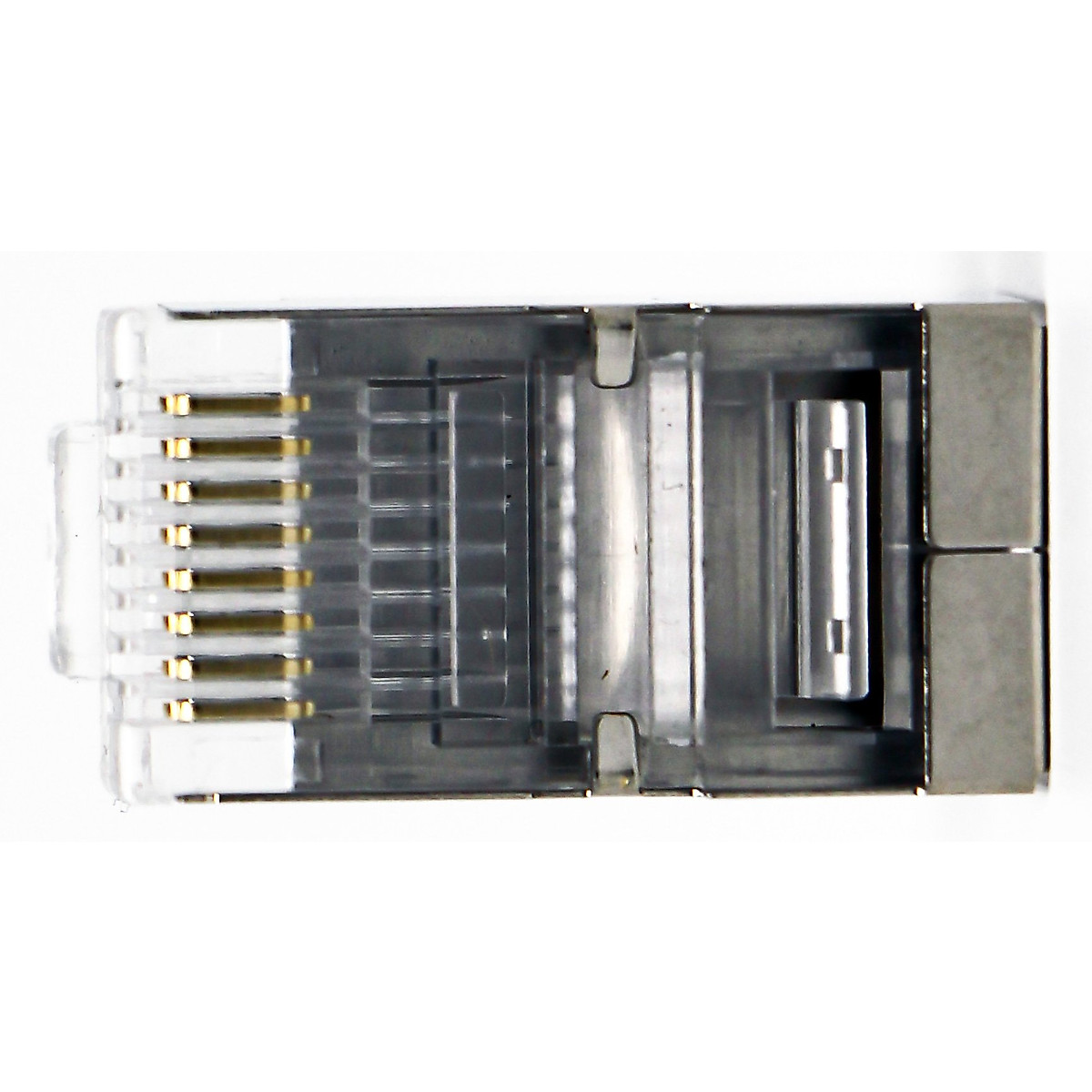 Tupavco TP806 Shielded RJ45 CAT5 CAT5E Crimp Connector (100 Pack Bag) 8P8C STP Ethernet Network Cable Plug Crimp Jack...