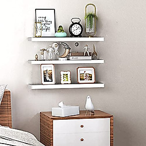 AIKTOTA Floating Shelves Wall Mounted,White Round Corner Wall Shelf,White Shelves for Bathroom,Perfect for Bedroom,Bathroom,Kitchen,Living Room,etc