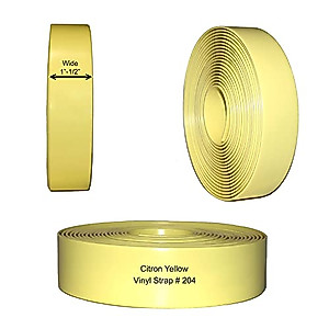 20' - 1" - 1/2" Wide Vinyl Chair Strap for Patio Pool Lawn Garden Furniture Repair 20' Durable Roll - Best for Strapping, Repair & Restoration Yellow #204