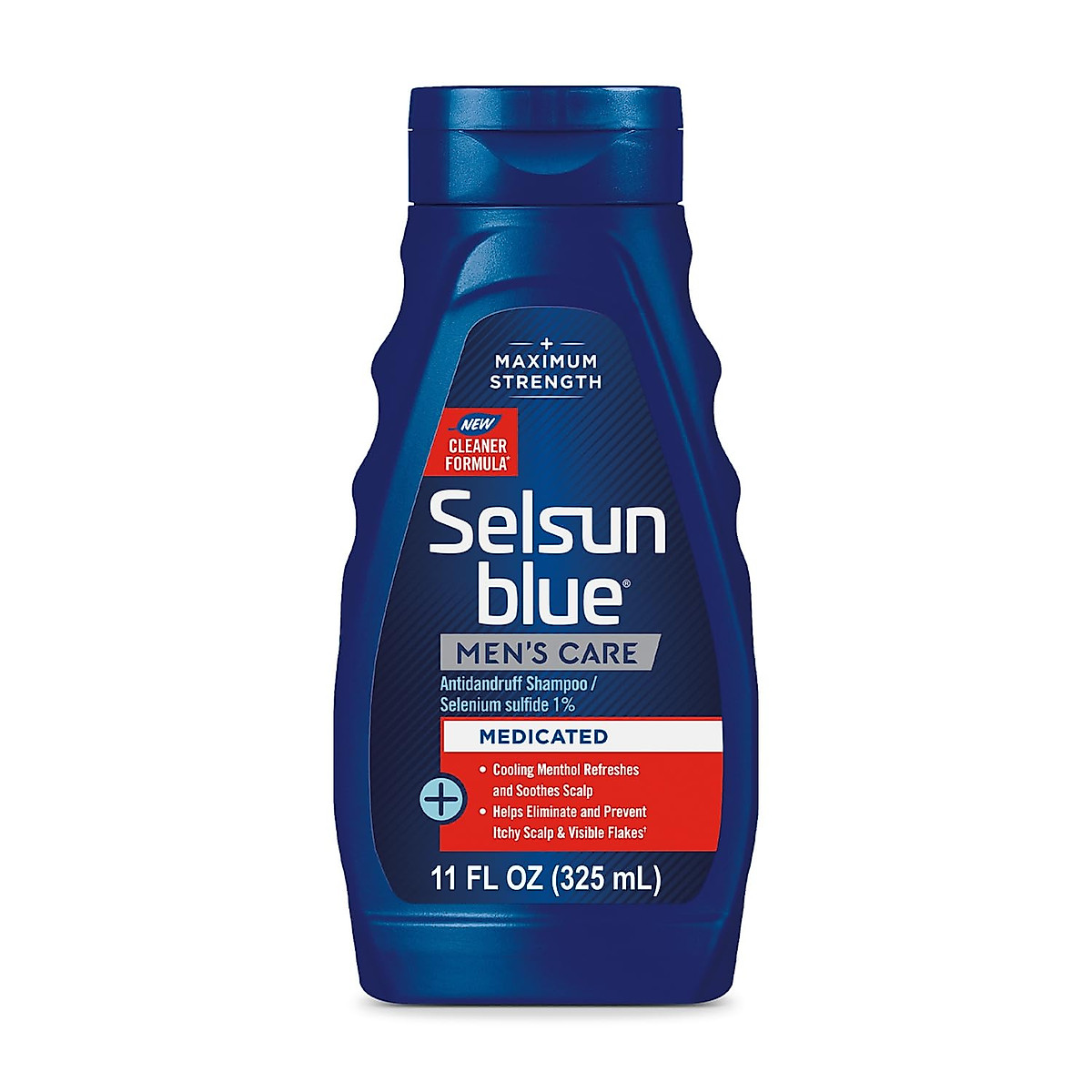 Selsun Blue Men's Care Medicated Antidandruff Shampoo, Maximum Strength Scalp Treatment With Selenium Sulfide, 11 fl. oz.