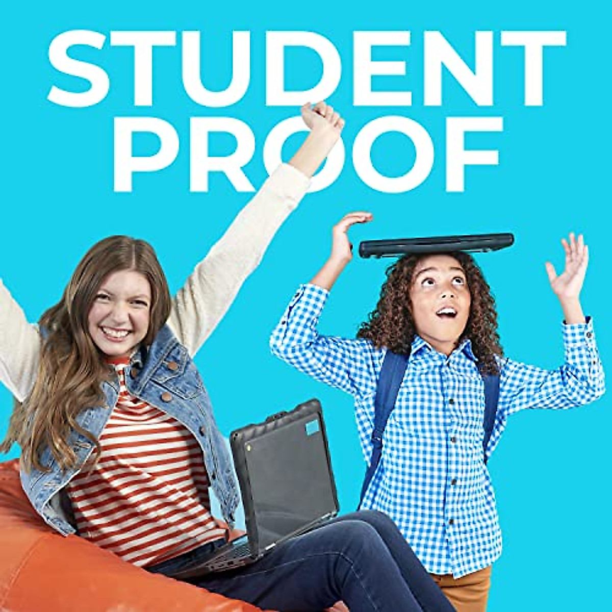 Gumdrop DropTech Laptop Case Fits Dell Chromebook 3120 | 3110 | 3100 (2-in-1) for K-12 Students Teachers and Classrooms – Drop Tested Rugged Shockproof Bumpers for Reliable Device Protection – Black